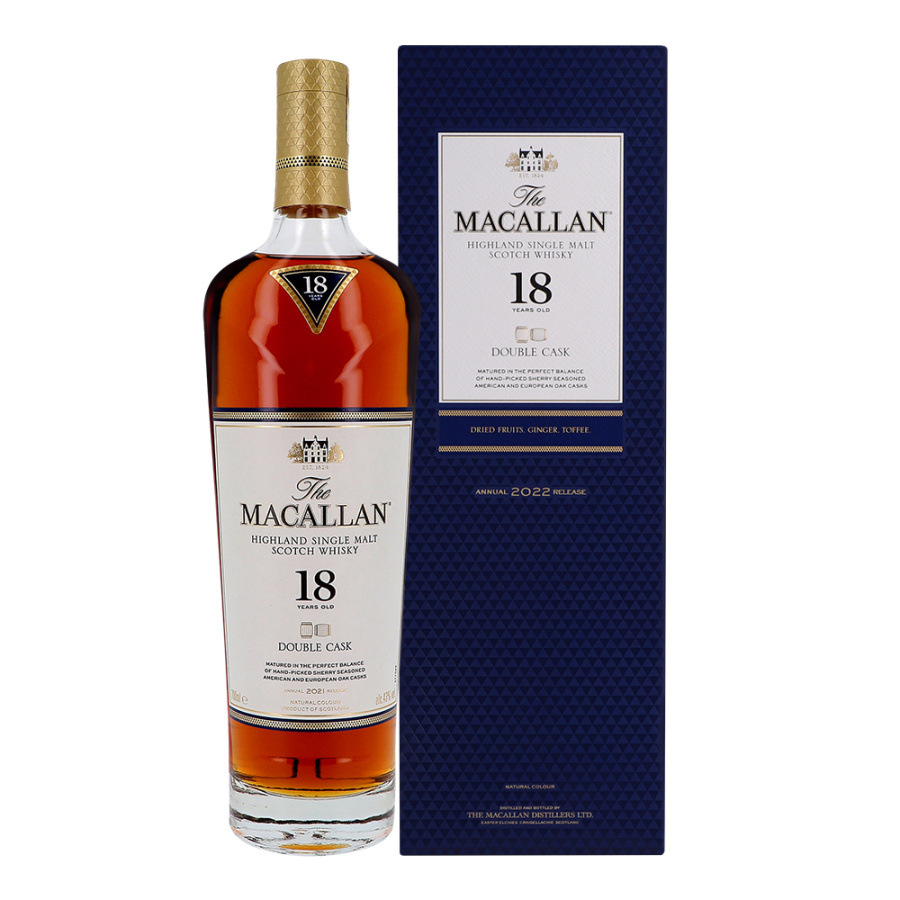 麦卡伦蓝钻18年单一麦芽苏格兰威士忌|The Macallan 18 Years Old Double Cask Single Malt Scotch Whisky|价格多少钱在哪买_红酒世界会员商城